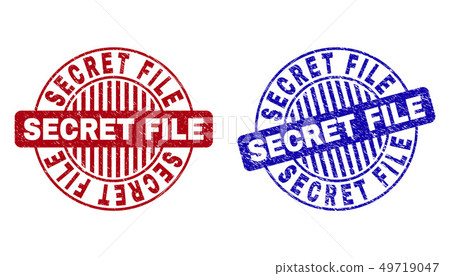 Grunge SECRET FILE Textured Round Watermarks - Stock Illustration ...