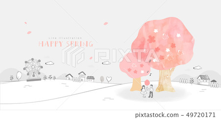 Spring emotion illustration - Stock Illustration [49720171] - PIXTA
