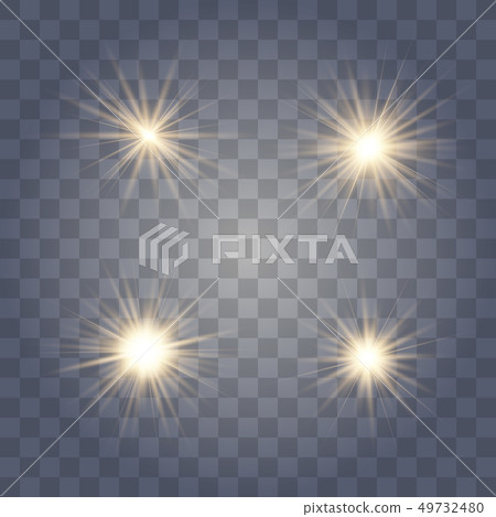 Set of gold beautiful stars. - Stock Illustration [49732480] - PIXTA