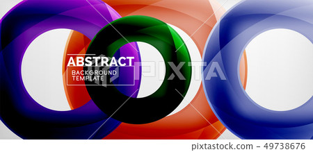 Colorful vector rings geometric abstract - Stock Illustration [49738676 ...