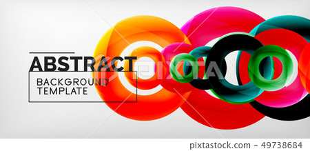 Colorful vector rings geometric abstract - Stock Illustration [49738684 ...