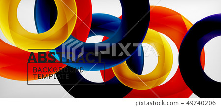 Colorful vector rings geometric abstract - Stock Illustration [49740206 ...