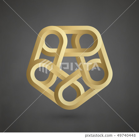Gold logo design. Vector sign for business... - Stock Illustration ...