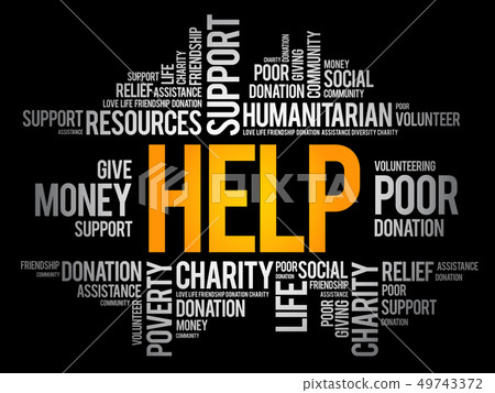 Help word cloud collage - Stock Illustration [49743372] - PIXTA