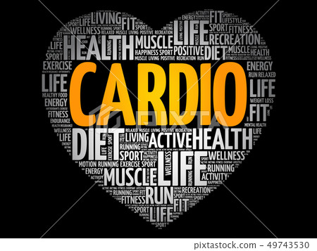 CARDIO heart word cloud, fitness - Stock Illustration [49743530] - PIXTA