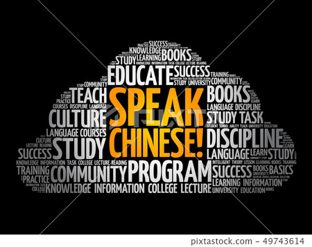 SPEAK CHINESE! word cloud - Stock Illustration [49743614] - PIXTA