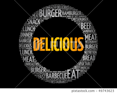 DELICIOUS word cloud collage - Stock Illustration [49743623] - PIXTA