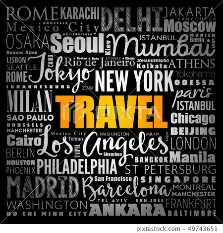 TRAVEL word cloud concept - Stock Illustration [49743651] - PIXTA