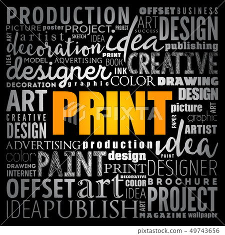 PRINT word cloud, creative concept - Stock Illustration [49743656] - PIXTA