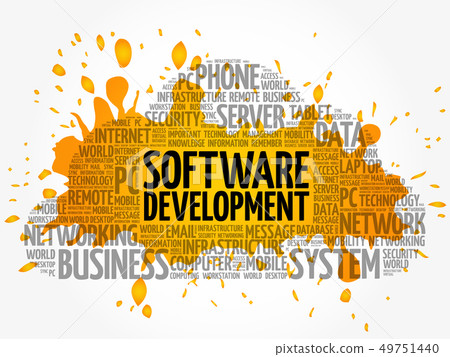 Software development word cloud collage - Stock Illustration [49751440 ...
