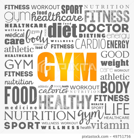 GYM word cloud collage background - Stock Illustration [49751756] - PIXTA