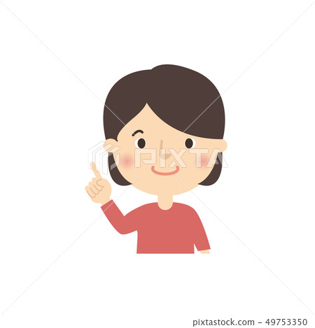 Woman: Girl pointing hand Check pose - Stock Illustration [49753350 ...