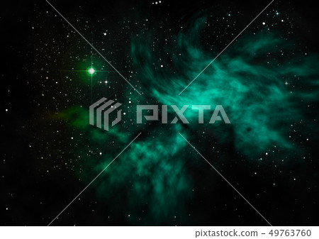 Small part of an infinite star field. 3D rendering-插圖素材 [49763760 ...