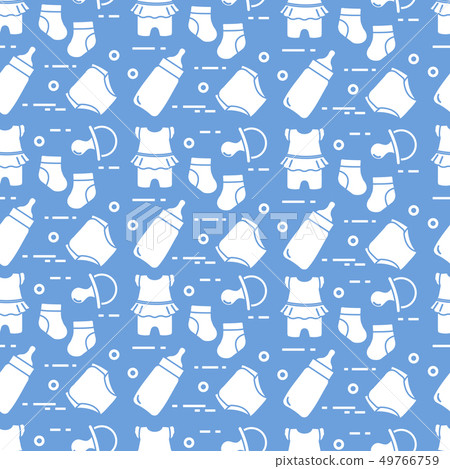 Newborn baby seamless pattern - Stock Illustration [49766759] - PIXTA
