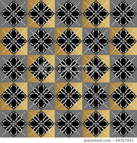 Monogram pattern. Seamless geometric pattern.... - Stock Illustration ...