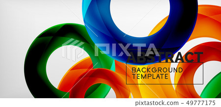 Colorful vector rings geometric abstract - Stock Illustration [49777175 ...