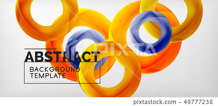 Colorful vector rings geometric abstract - Stock Illustration [49777238 ...