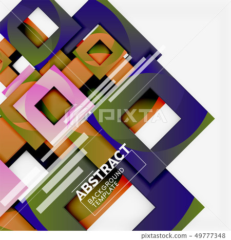 Color square composition with text. Geometric - Stock Illustration ...