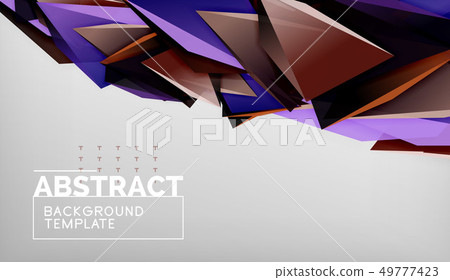 3d triangle geometric background design, modern - Stock Illustration ...