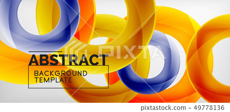 Colorful vector rings geometric abstract - Stock Illustration [49778136 ...