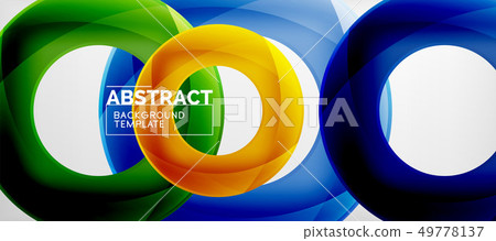 Colorful vector rings geometric abstract - Stock Illustration [49778137 ...