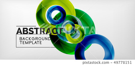 Colorful vector rings geometric abstract - Stock Illustration [49778151 ...