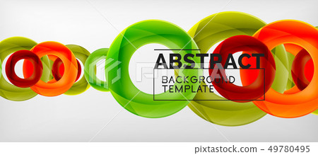 Colorful vector rings geometric abstract - Stock Illustration [49780495 ...
