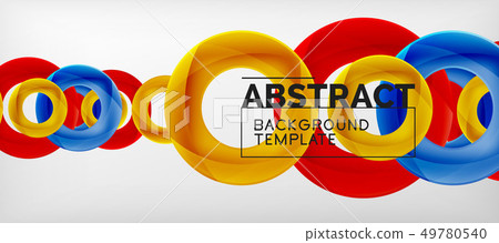 Colorful vector rings geometric abstract - Stock Illustration [49780540 ...