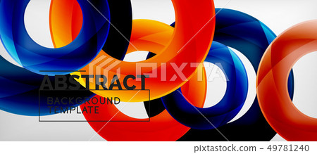 Colorful vector rings geometric abstract - Stock Illustration [49781240 ...