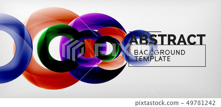 Colorful vector rings geometric abstract - Stock Illustration [49781242 ...