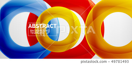 Colorful vector rings geometric abstract - Stock Illustration [49781493 ...