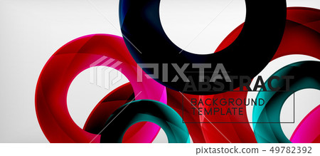 Colorful vector rings geometric abstract - Stock Illustration [49782392 ...