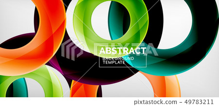 Colorful vector rings geometric abstract - Stock Illustration [49783211 ...