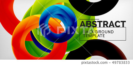 Colorful vector rings geometric abstract - Stock Illustration [49783833 ...
