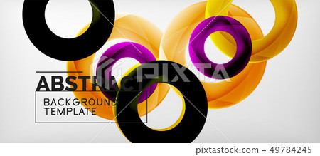 Colorful vector rings geometric abstract - Stock Illustration [49784245 ...