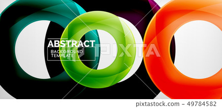 Colorful vector rings geometric abstract - Stock Illustration [49784582 ...