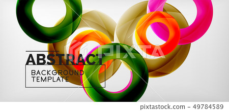 Colorful vector rings geometric abstract - Stock Illustration [49784589 ...