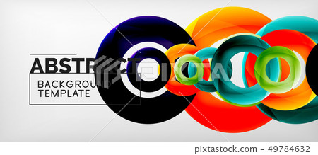 Colorful vector rings geometric abstract - Stock Illustration [49784632 ...