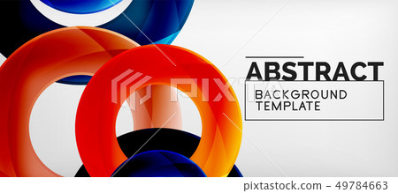 Colorful vector rings geometric abstract - Stock Illustration [49784663 ...