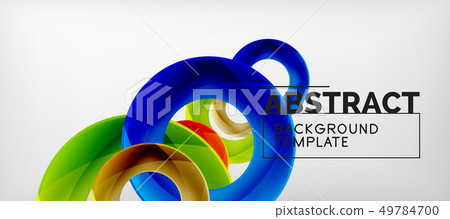 Colorful vector rings geometric abstract - Stock Illustration [49784700 ...