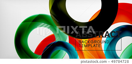 Colorful vector rings geometric abstract - Stock Illustration [49784728 ...