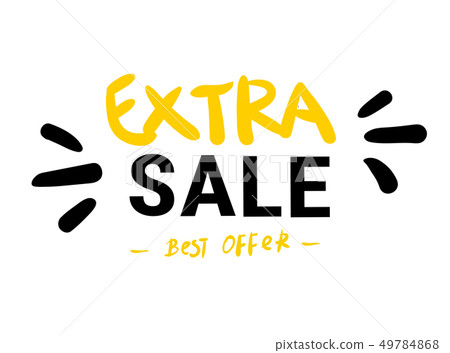 extra Sale isolated yellow black sticker icon.... - Stock Illustration ...