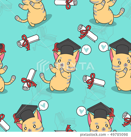 Seamless graduation cute pattern. - Stock Illustration [49785098] - PIXTA