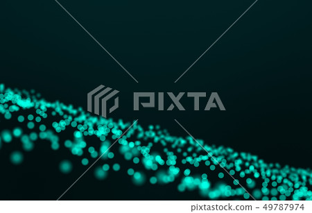 Abstract 3d rendering futuristic dots and lines. - Stock Illustration ...
