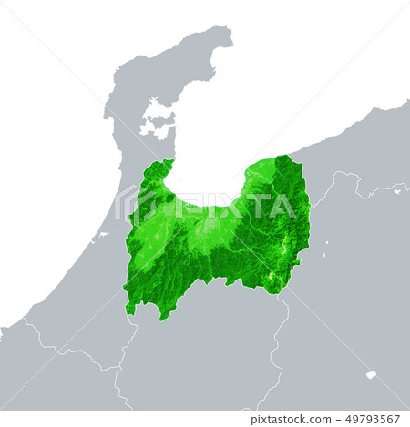 Toyama Prefecture Map - Stock Illustration [49793567] - PIXTA