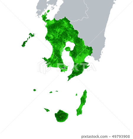 Kagoshima prefecture map - Stock Illustration [49793908] - PIXTA