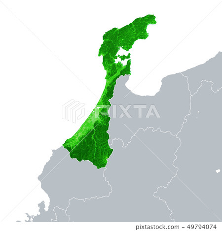 Ishikawa Prefecture Map - Stock Illustration [49794074] - PIXTA