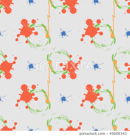 Abstract color splash, seamless pattern. Spray - Stock Illustration ...