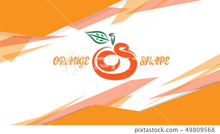 Orange shape design background - Stock Illustration [49809568] - PIXTA