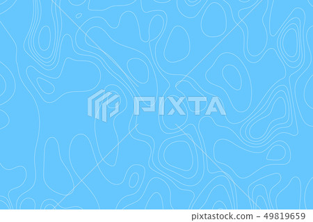 Abstract topographic map lines on blue background. - Stock Illustration ...